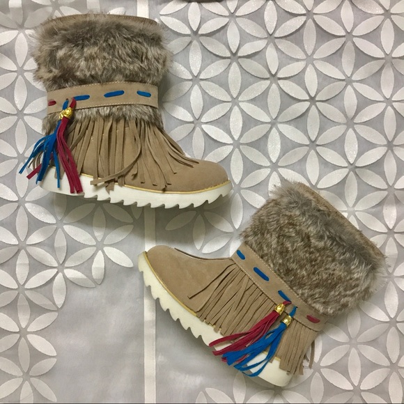 Shoes | New Boutique Boho Style Fur Boots | Poshmark